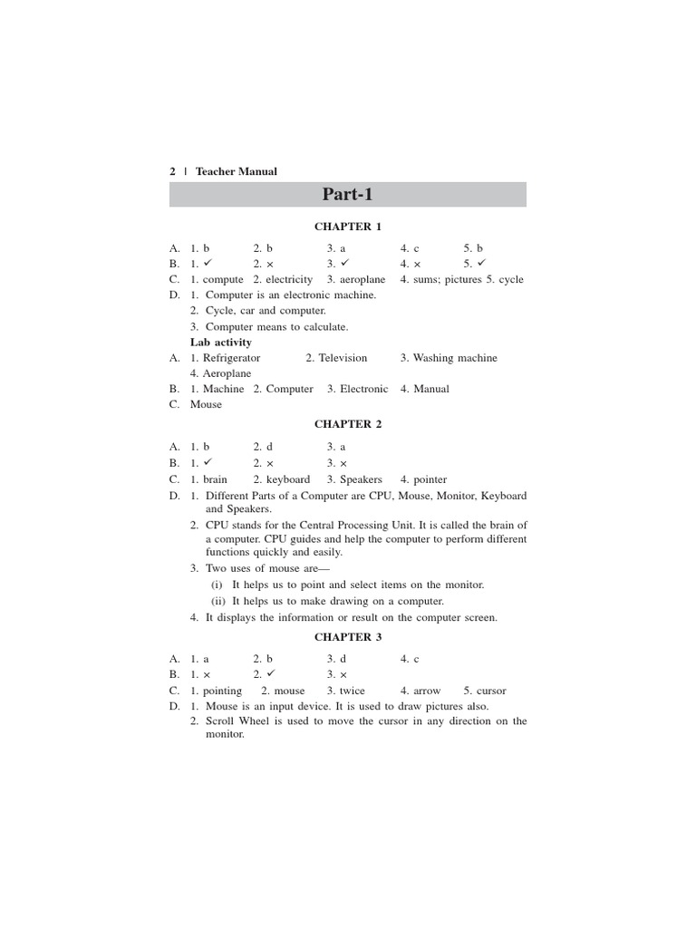 Computer Book 1 | PDF | Cursor (User Interface) | Input/Output