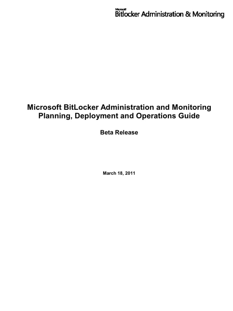 Mbam Beta Planning Deployment And Operations Guide Pdf Group Policy