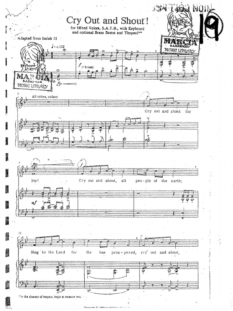 Cry Out and Shout | PDF