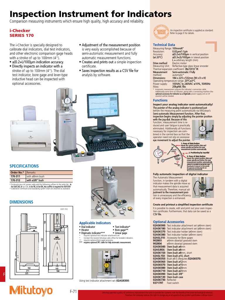 547 Series - THICKNESS GAGES - Mitutoyo | PDF | Calibration | Accuracy And Precision
