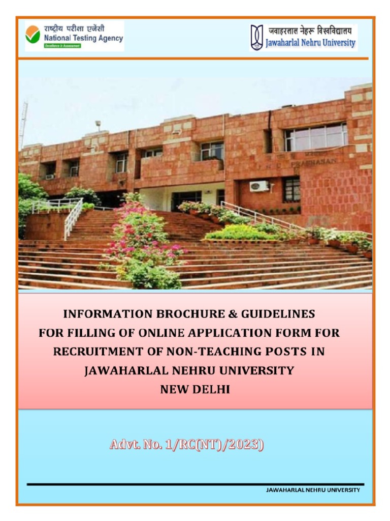 Information Brochure of JNU Recruitment 2023 | PDF