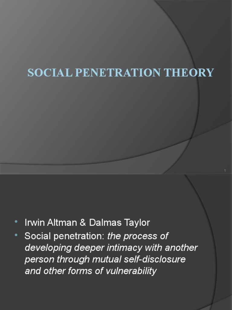 Social Penetration Theory Pdf Social Psychology Psychological