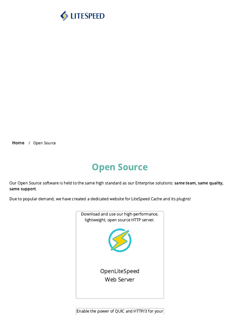 Open Source - LiteSpeed Technologies | PDF | Networking | Internet & Web