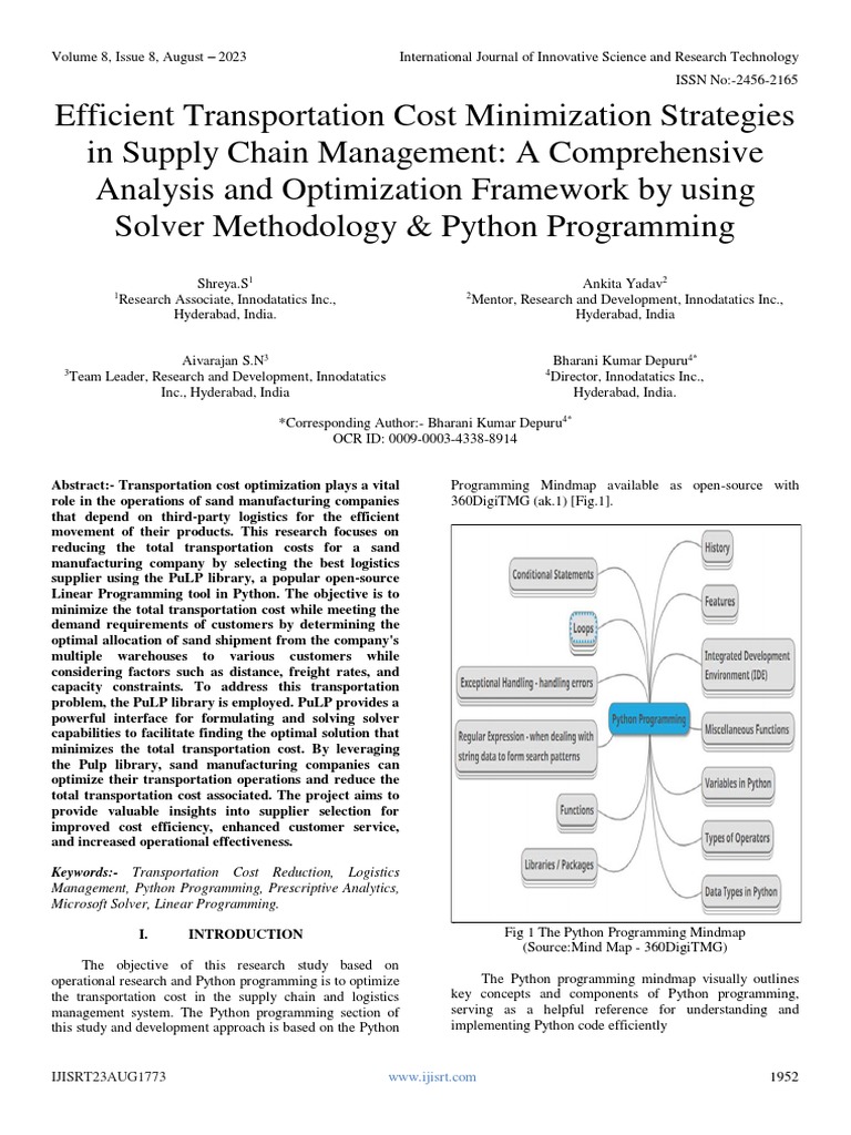 Efficient Transportation Cost Minimization Strategies in Supply Chain Management: A ...