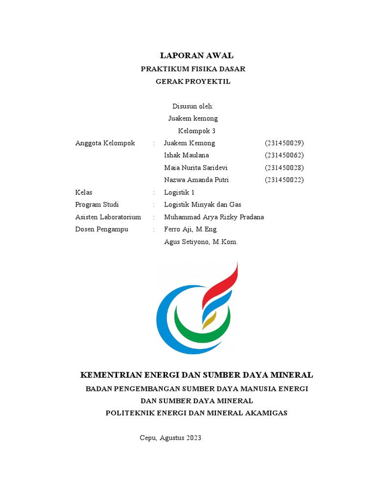 Laprak Fisika Proyektil-Juakem | PDF