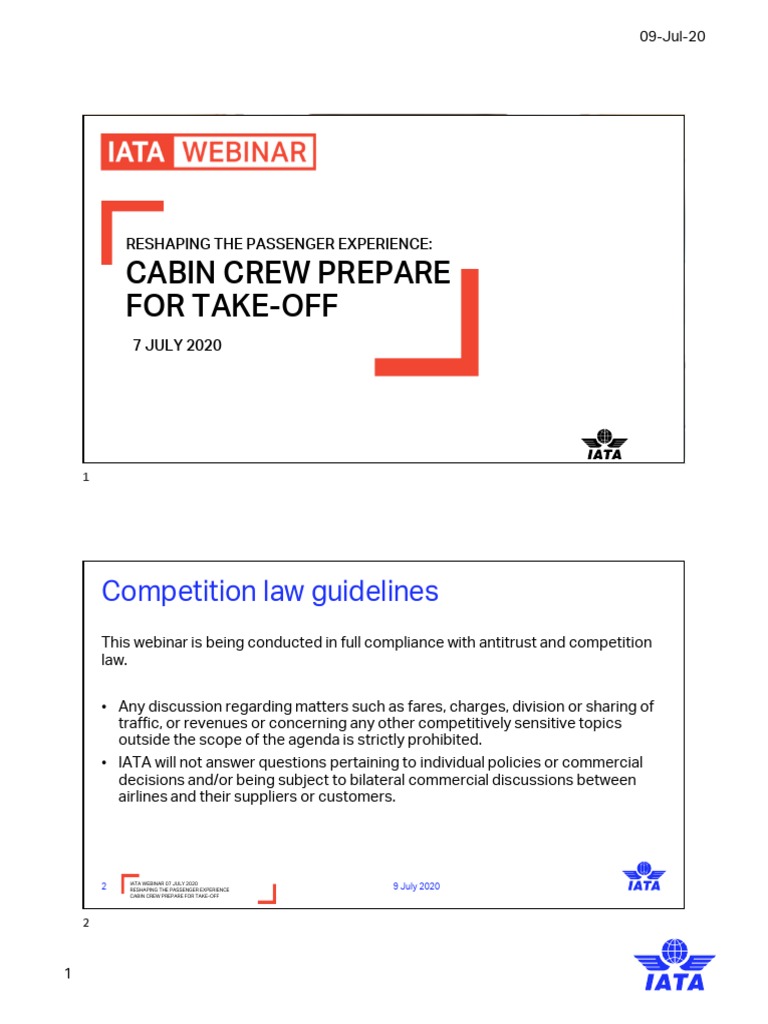 Cabin Crew Prepare Take Off Webinar Presentation | PDF | Flight ...