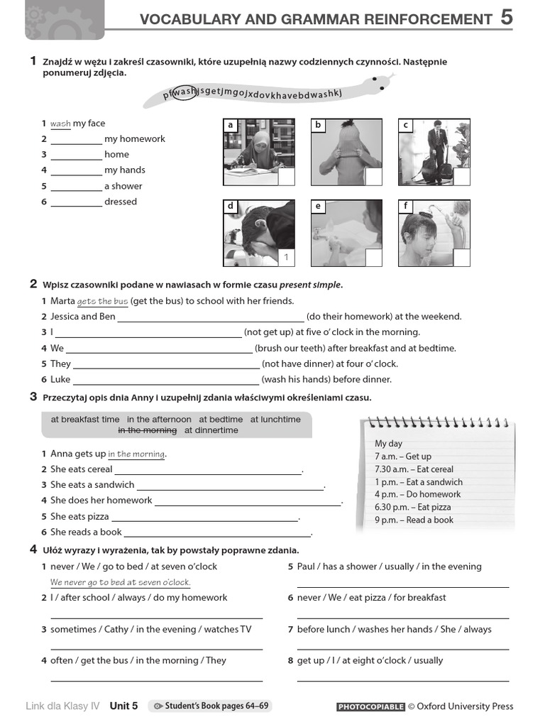 Link L4 U5 Reinforcement Ws | PDF | Lunch | Eating Behaviors