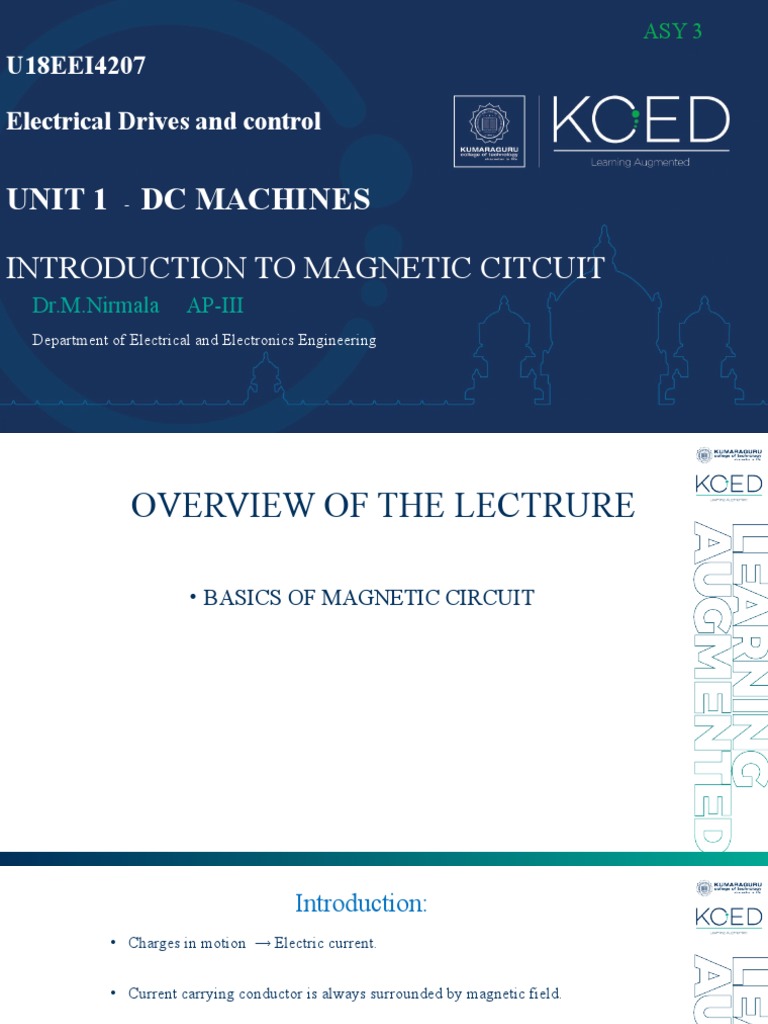 W1 Introduction About Magnetic Circuits | PDF | Magnetic Field | Magnetism