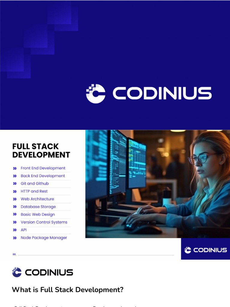 Full Stack Development - CODINIUS | PDF | World Wide Web | Internet & Web