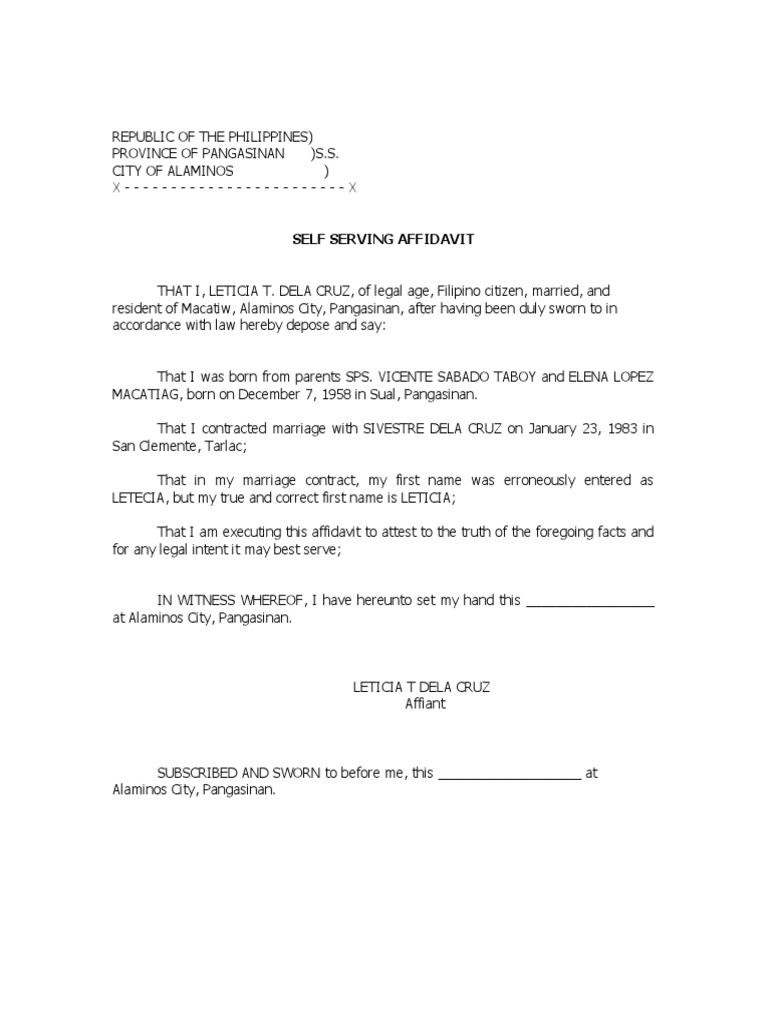 Affiavit | PDF | Affidavit | Health Care