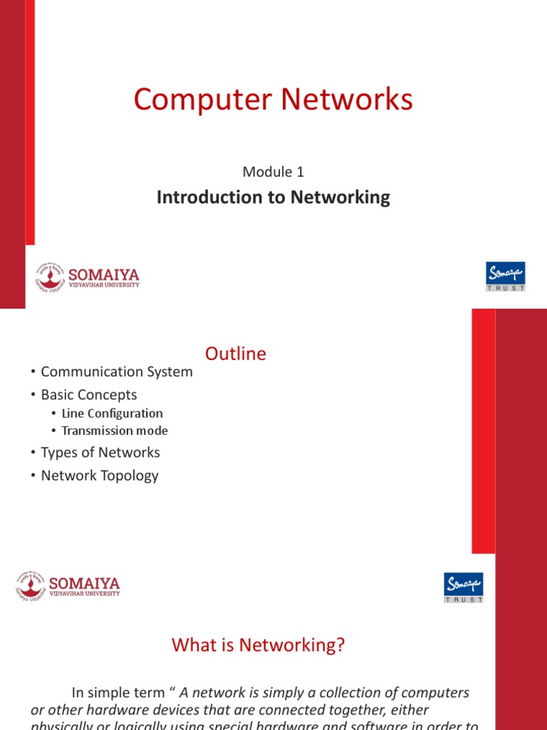 Module 1 IntroductionToNetworking | PDF | Network Topology | Computer Network