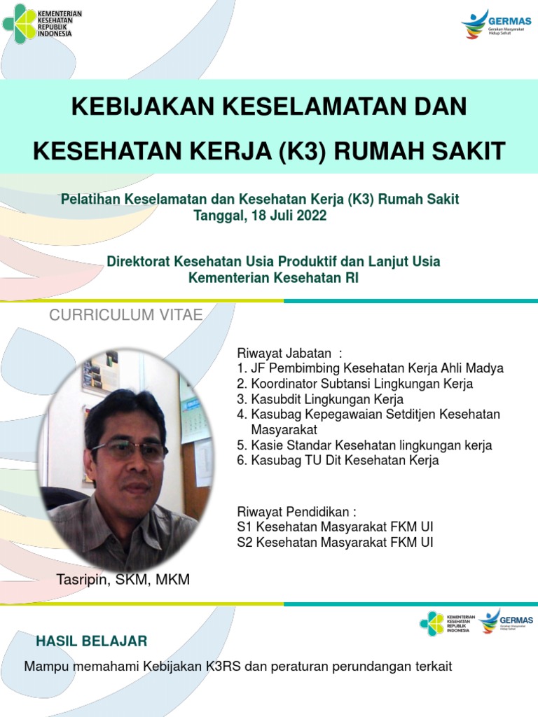 Kebijakan Dan Peraturan Perundangan K3RS | PDF