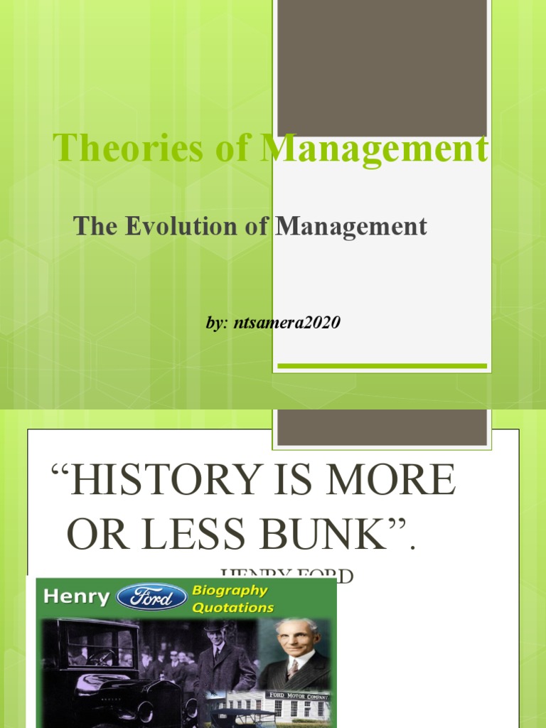 Management Theories Overview | PDF | Organizational Behavior | Business