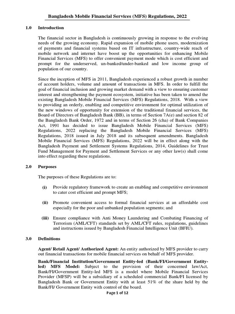 Mfs Regulations 2022 | Download Free PDF | Banks | Money Laundering