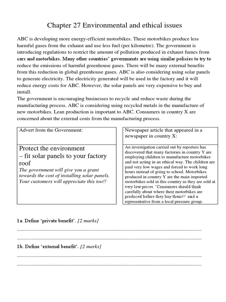 WS On Environmental and Ethical Issues | PDF | Photovoltaics | Recycling