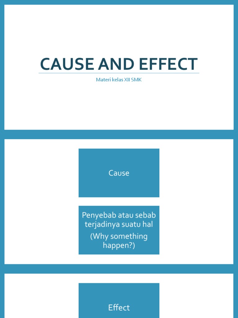 Cause and Effect | PDF | Language Arts & Discipline