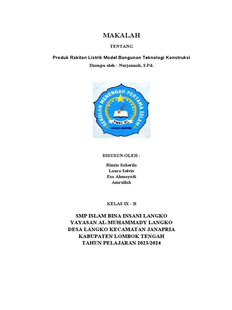 Produk Rakitan Listrik Model Bangunan Teknologi Konstruksi | PDF