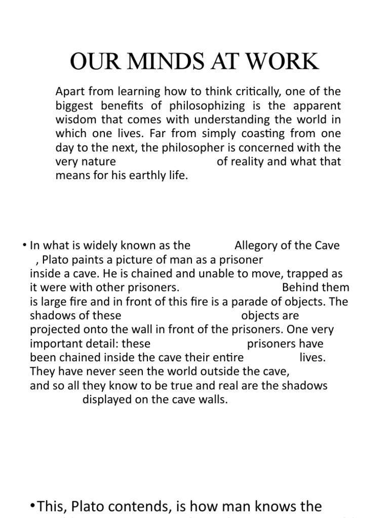 Philo Wk2 Lesson 2 | PDF | Truth | Allegory