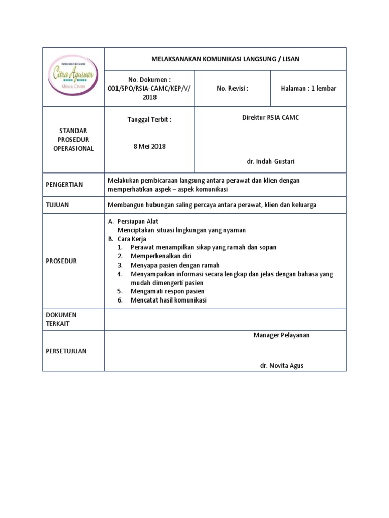 SOP RANAP - Okey | PDF