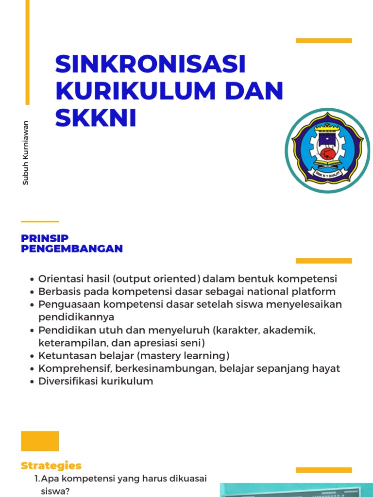SINKRONISASI Kurikulum Dan SKKNI | PDF SINKRONISASI Kurikulum Dan SKKNI | PDF