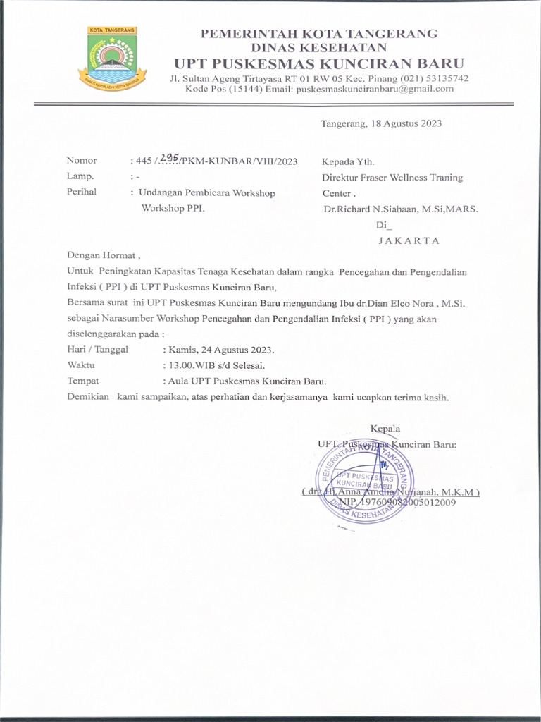 Surat Permohonan WS PPI | PDF