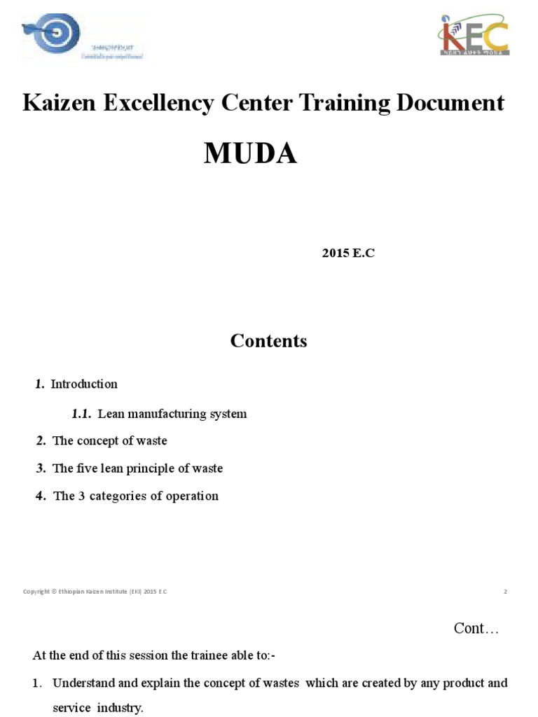 MUDA English v1 (Small2.4) 202301 | PDF | Lean Manufacturing | Systems ...