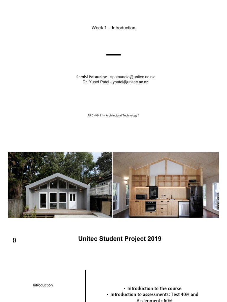 Week 1 Slides - ARCH 6411 - 2023 | PDF | Framing (Construction ...