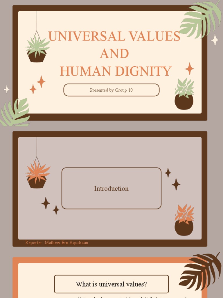 Universal Values and Human Dignity | PDF | Human Rights | Dignity