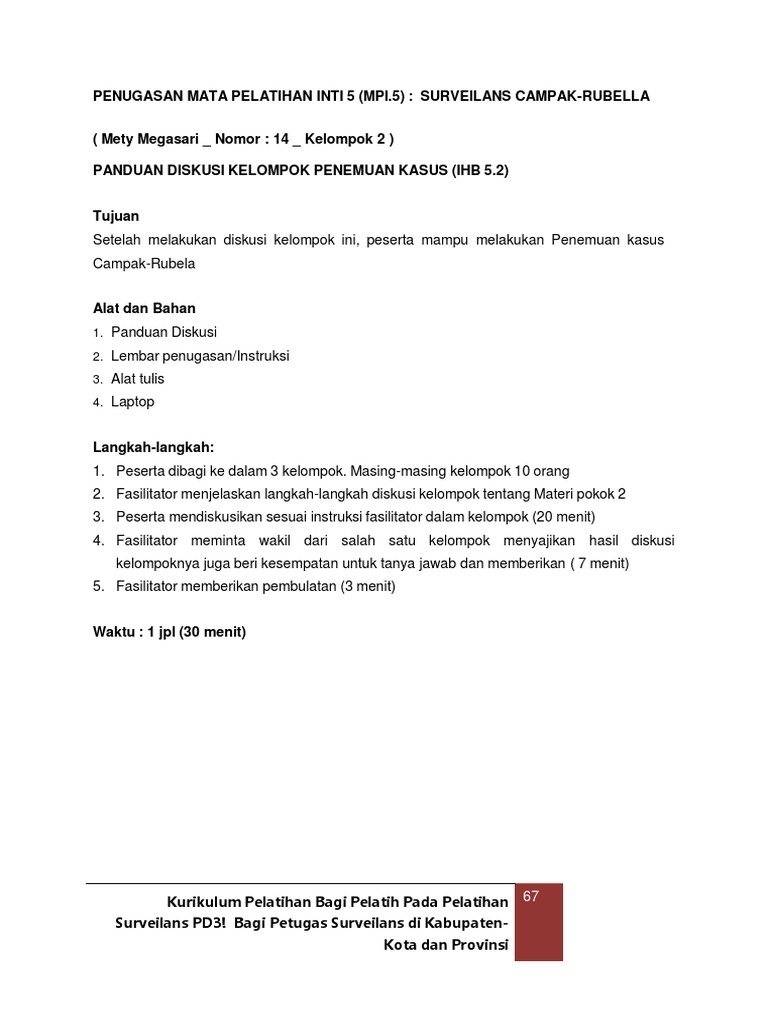 Surveilans Kasus Campak-Rubella | PDF