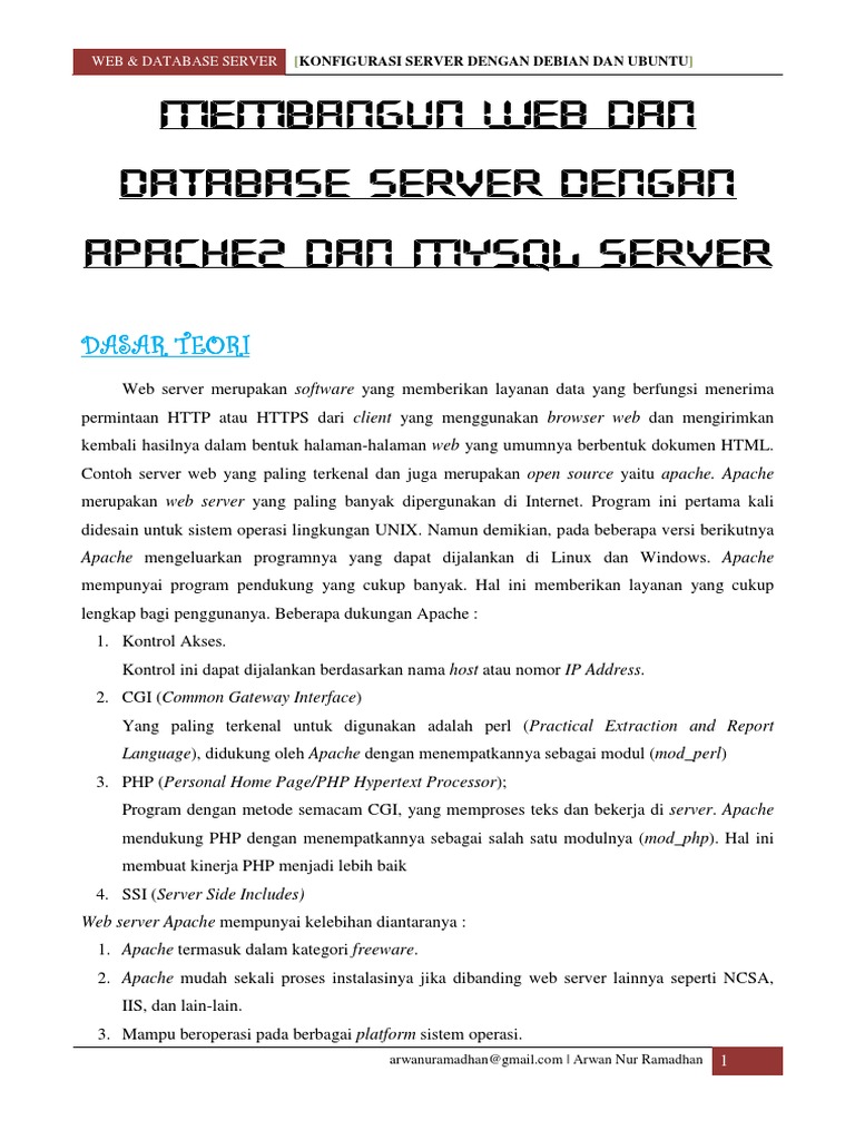 5 Install Dan Konfigurasi Web Dan Database Server | PDF