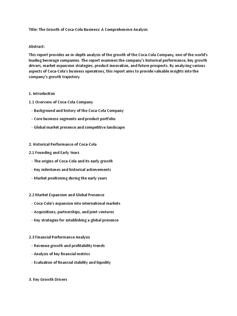 Coca Cola Growth BH | PDF | Brand | Investing Coca Cola Growth BH | PDF | Brand | Investing