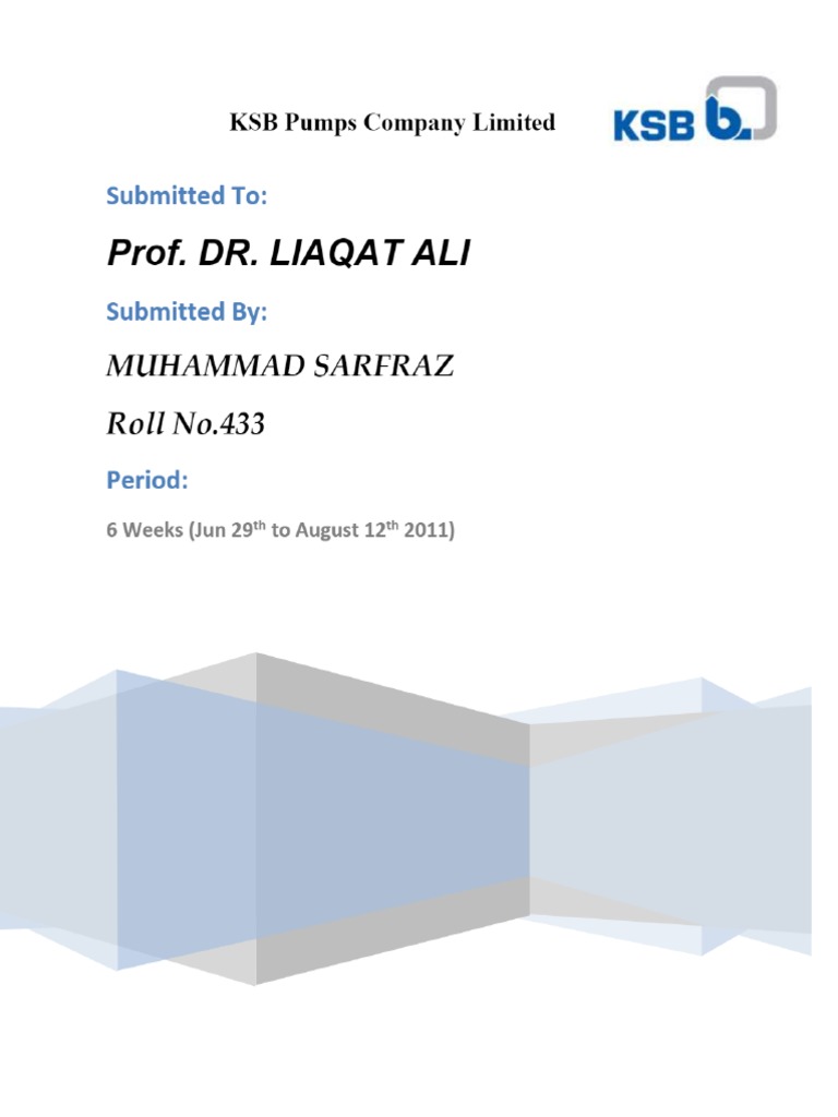 KSB Pumps Company Limited - Six | PDF
