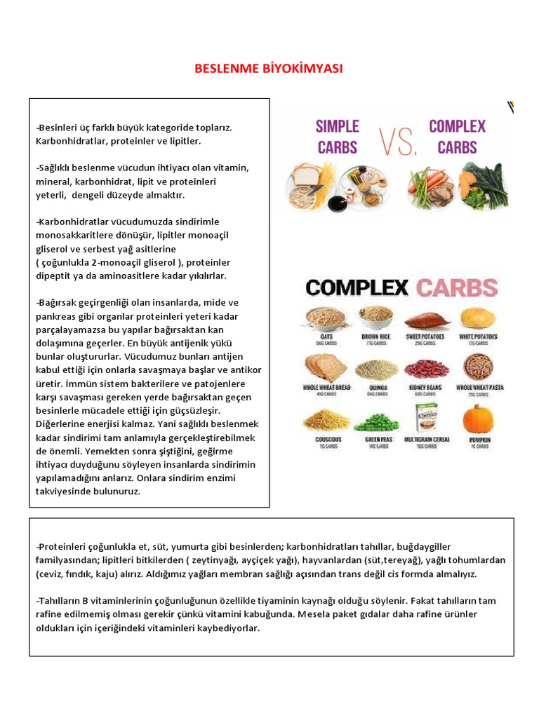 07 - Beslenme Biyokimyası-1 | PDF