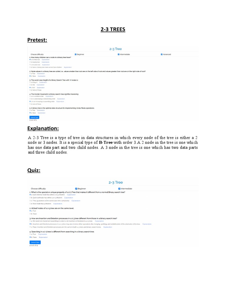 2-3 Trees | PDF | Applied Mathematics | Algorithms