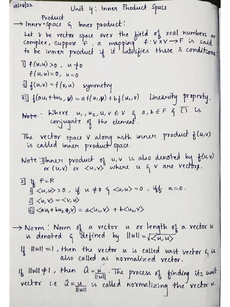 LIA Inner Product Space | PDF