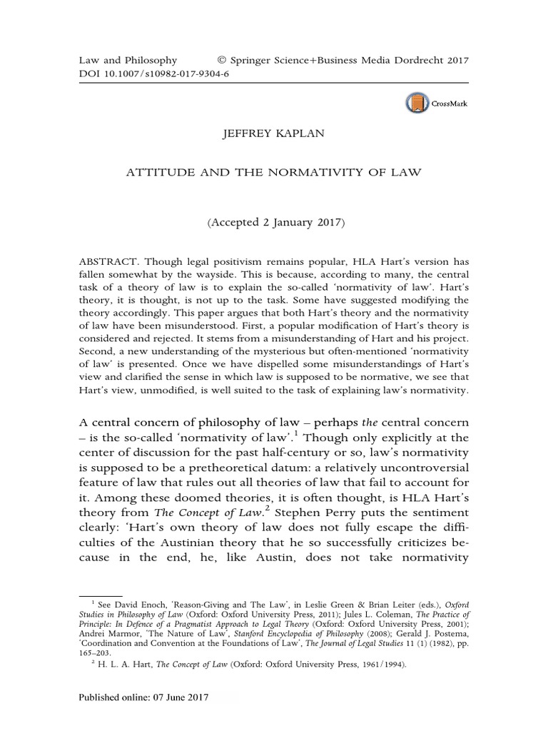 Understanding Hart's Normativity of Law | PDF | Jurisprudence | Reason