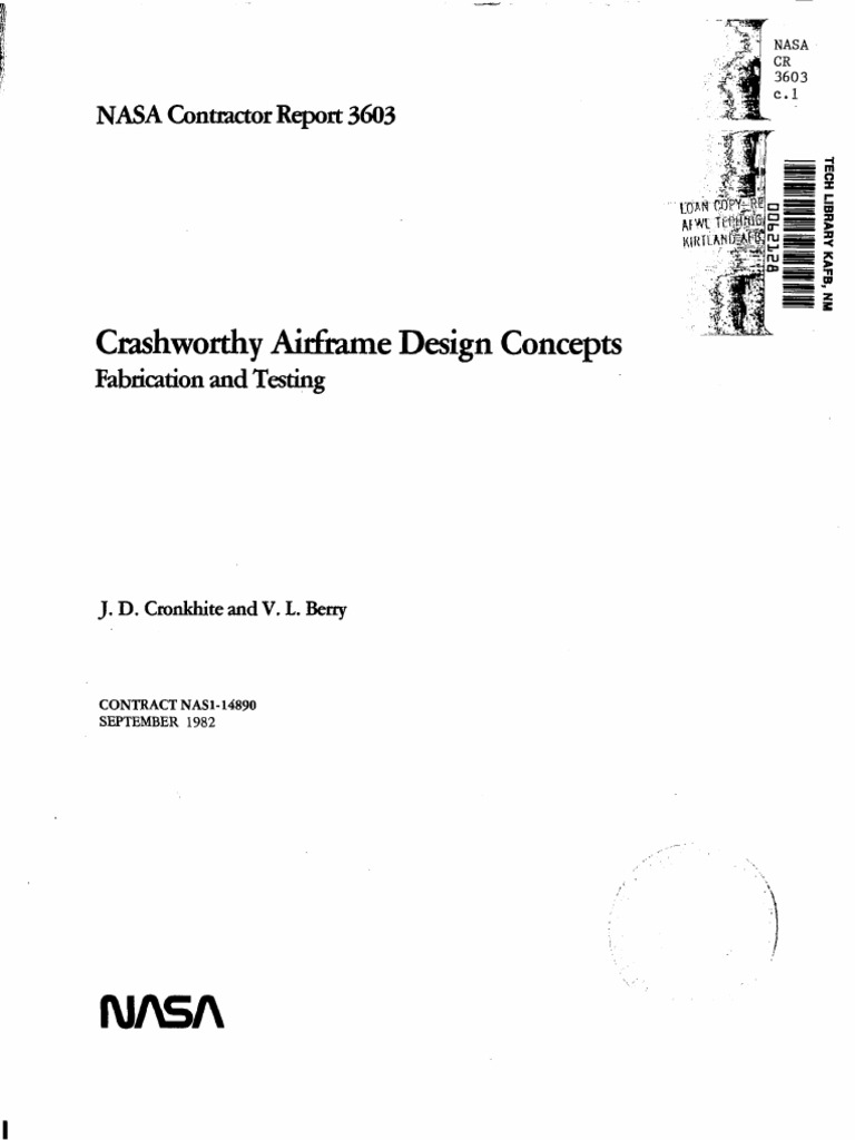 Crashworthy Airframe Design Concepts Pdf Composite Material