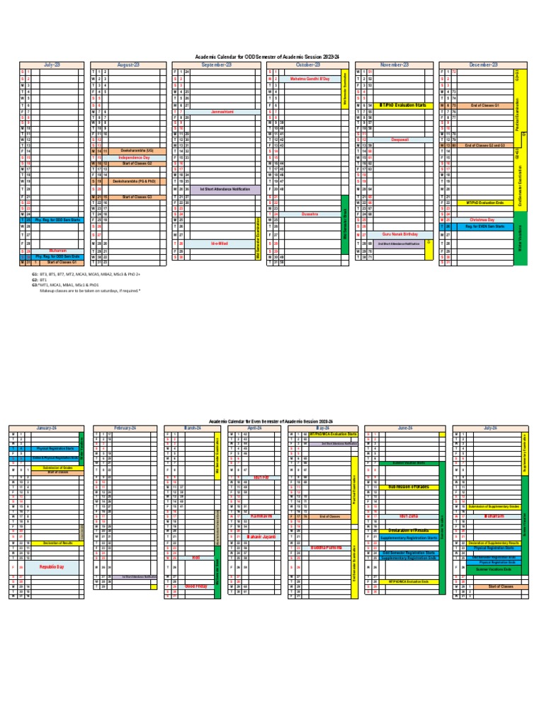 Academic Calender 2023-24 | PDF