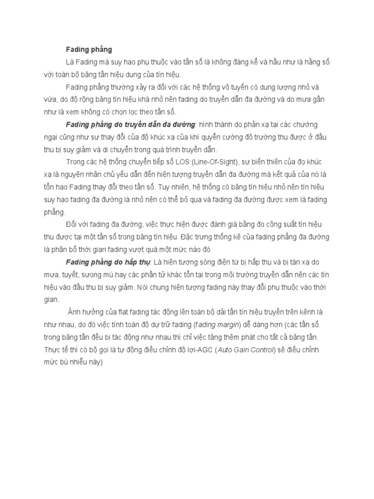 Fading phẳng | PDF