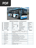 Yutong Inter-City Bus Specifications | PDF | Bus | Axle