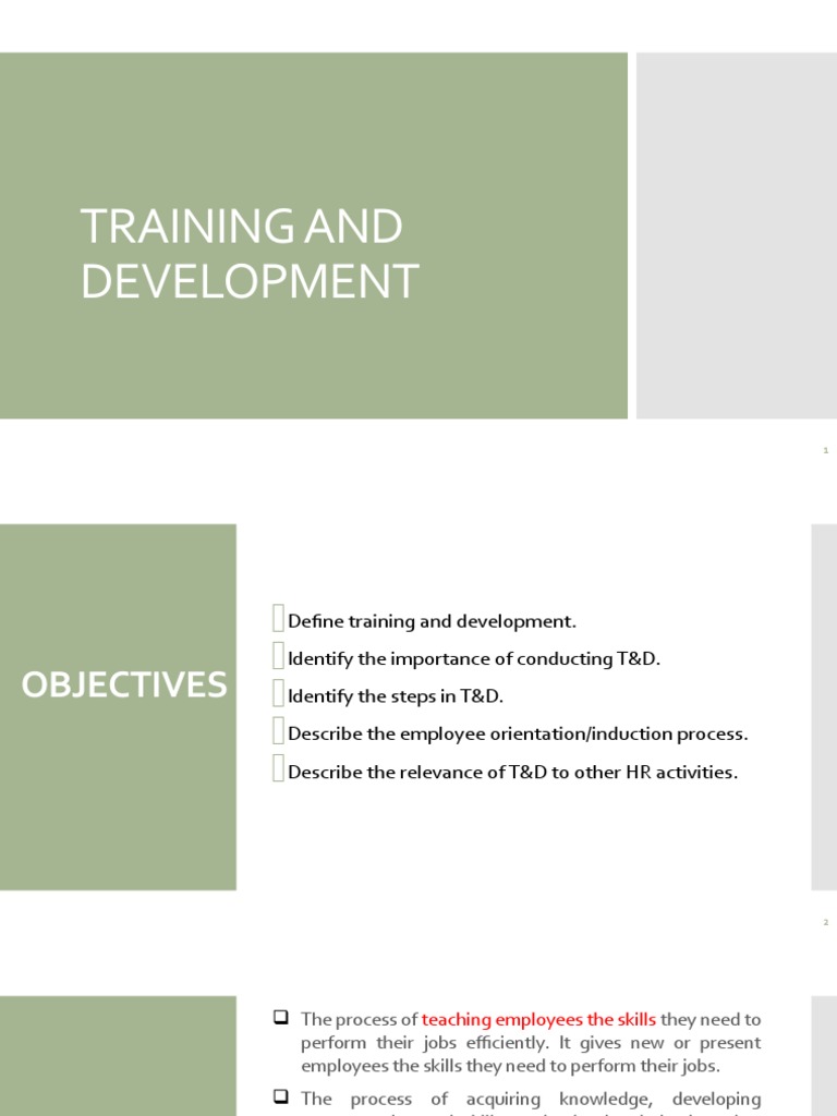 Chapter 6 - Training and Development | PDF | Learning | Cognition