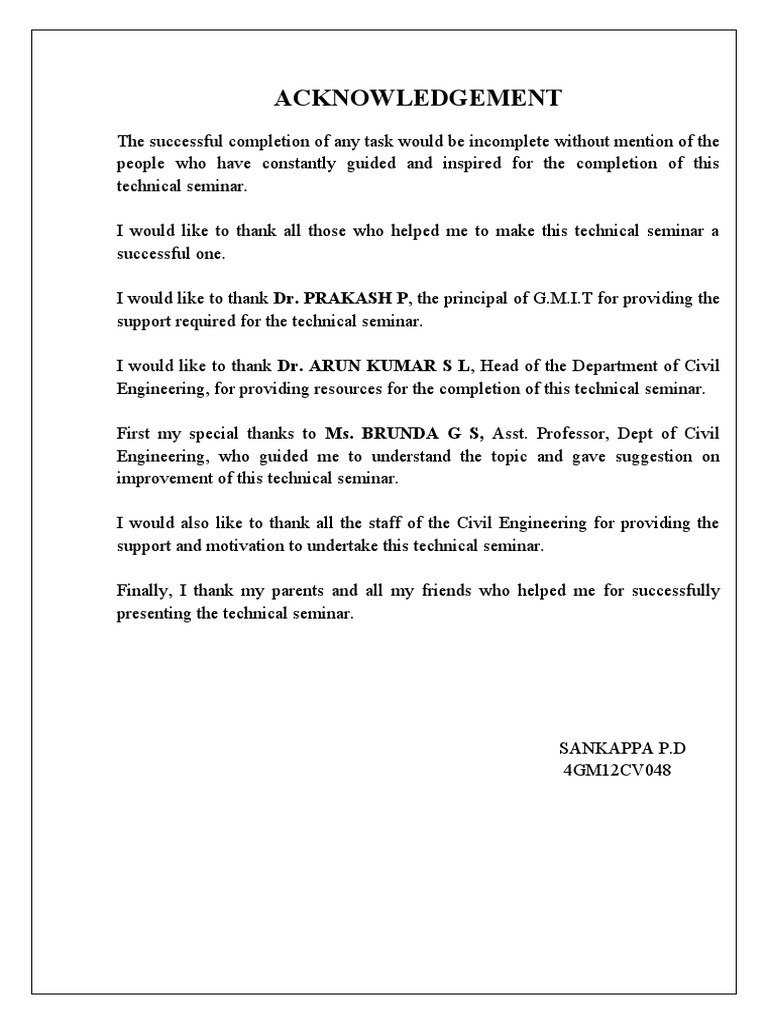 Acknowledgement | PDF