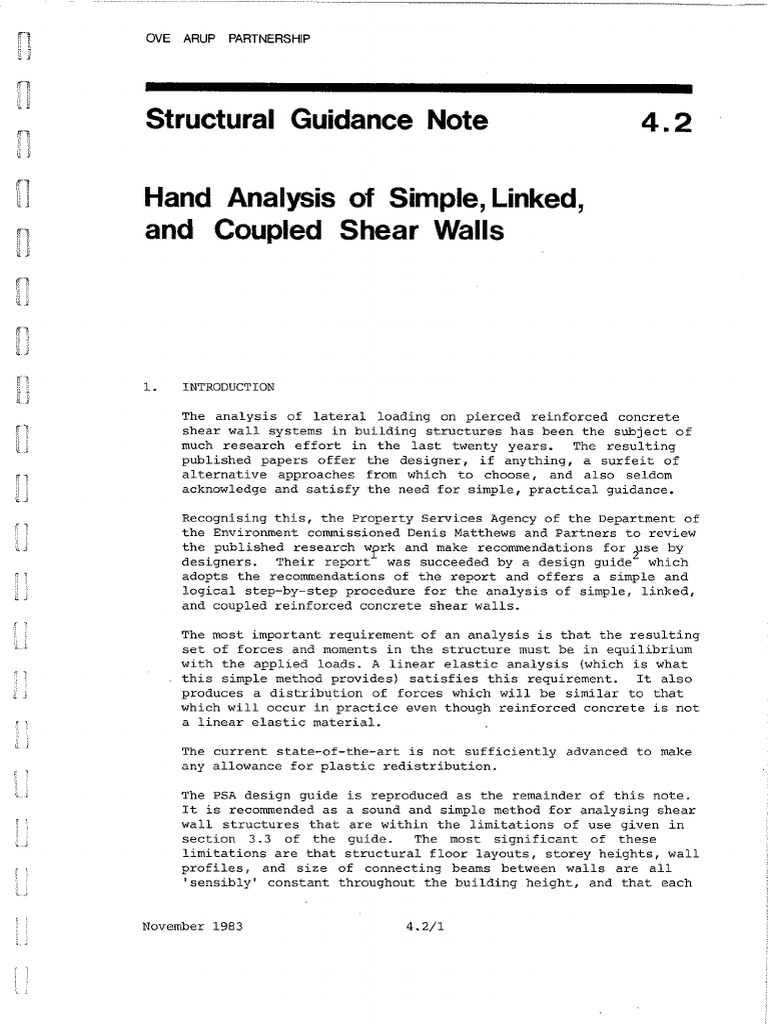 Simple, Linked and Coupled Shear Wall Design - Arup Structural Guidance ...