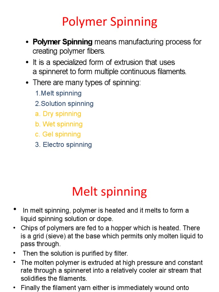 Spinning Process | PDF