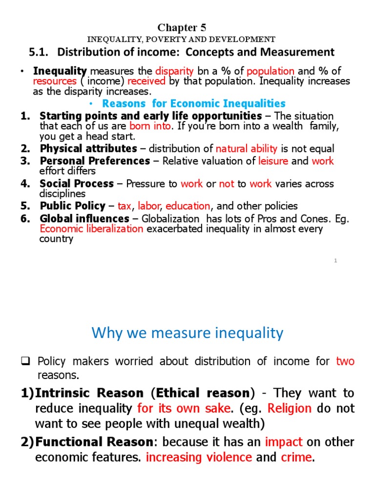 Chapter 5 Edited Inequality Poverty And Development Pdf Economic