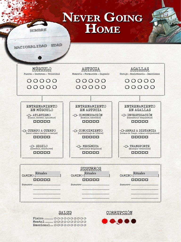 Never Going Home - Hoja PJ (Editable) | PDF | Sicología