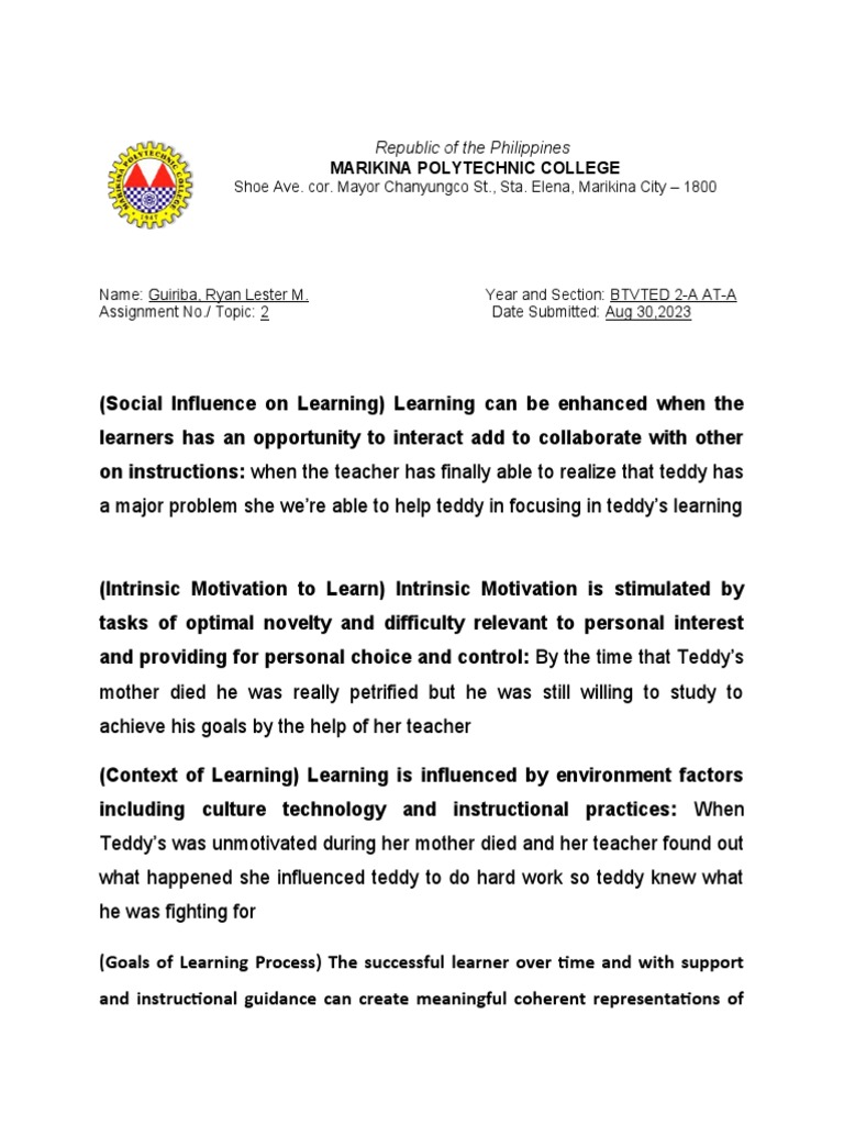 Social Influence on Learning Strategies | PDF