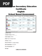 Csec English Sba Reflection 1 Notes and Samples | PDF