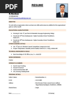 BTech Student Resume Template | PDF