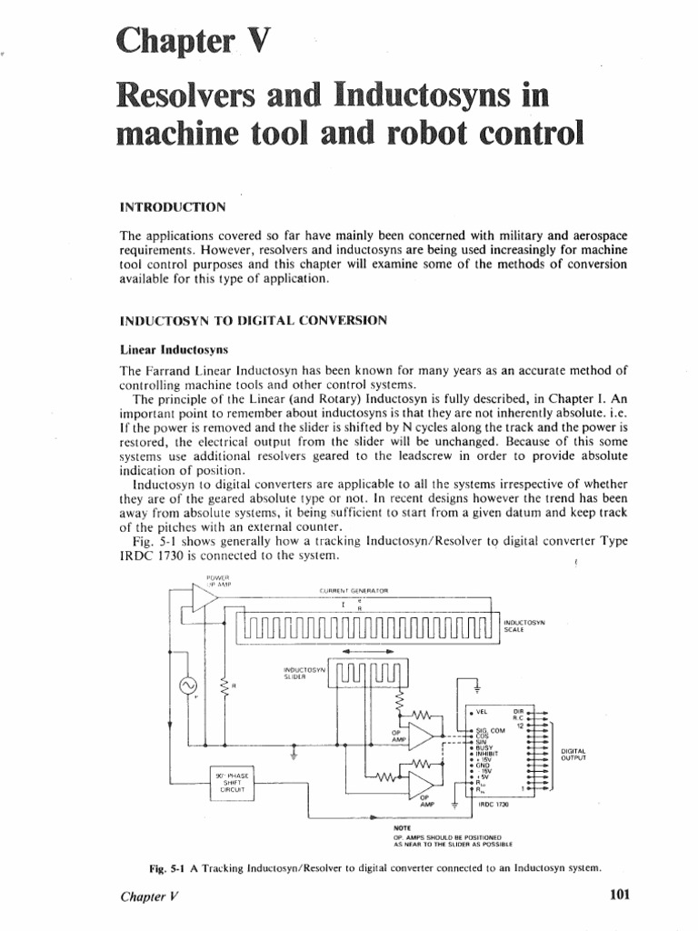 Chapter 5 Resolvers and Inductosyns in Machine Tool and Robot Control | PDF